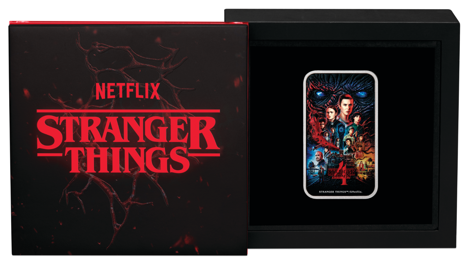 2026 STRANGER THINGS-SEASON 4 Rectangular 1oz $1 Colored Silver Coin N ...