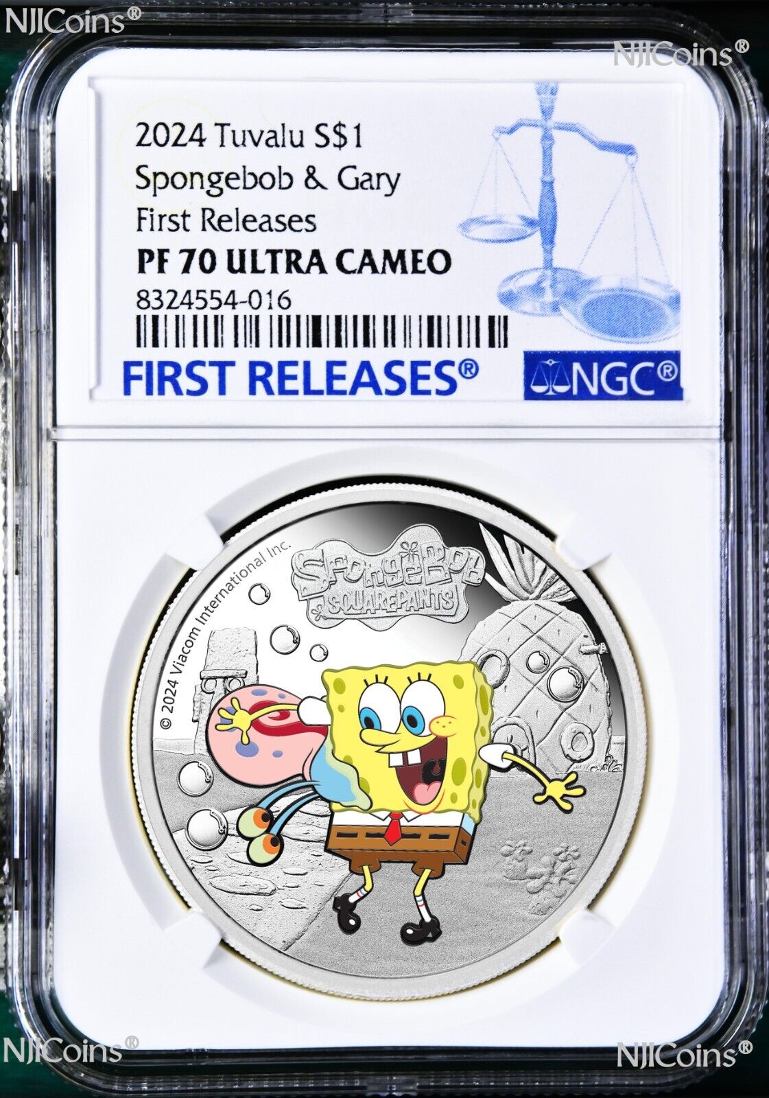 2024 SPONGEBOB & GARY SQUAREPANTS 1oz .9999 Silver $1 COIN NGC PF70 UC ...
