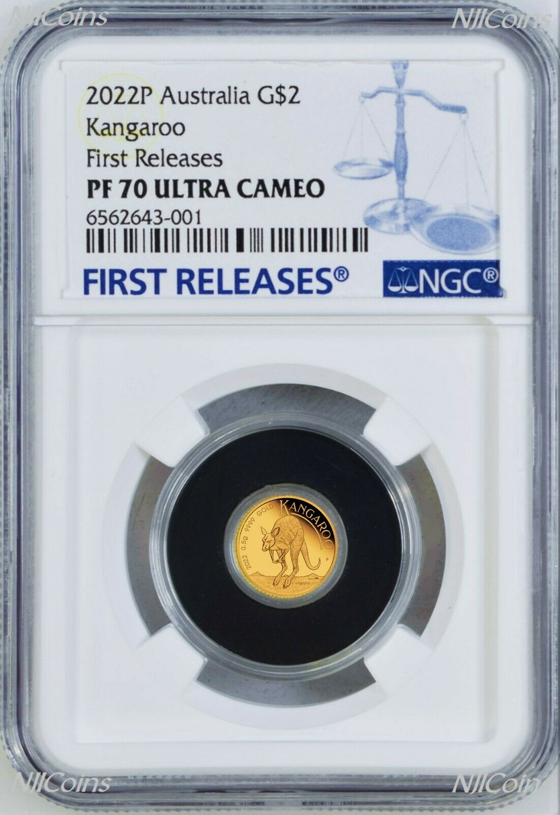 2022 Australia Mini Roo Kangaroo PROOF 9999 GOLD 0.5g $2 NGC PF70 Coin ...