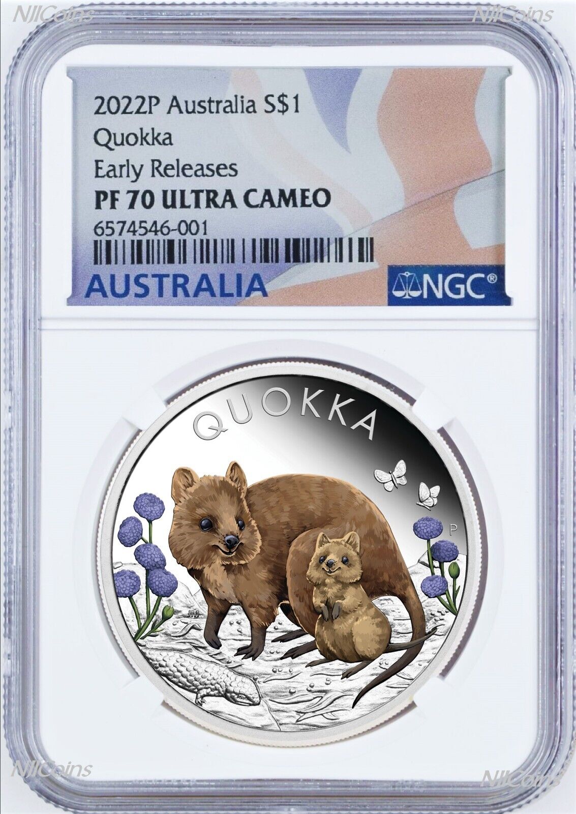 2022 Australia Quokka Silver Colored Proof NGC PF70 Ultra Cameo 1oz $1 ...